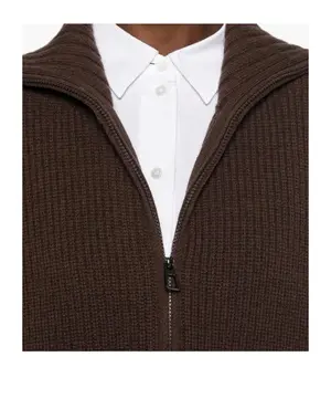 THE FRANKIE SHOP Long Sleeve Zip Up Cardigan