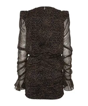 ROTATE BY BIRGER CHRISTENSEN Ruched Flower Mini Dress