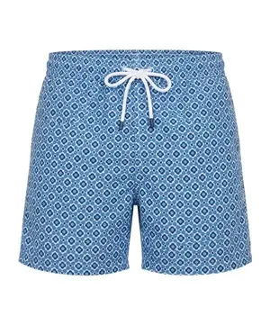 Fedeli Drawstring Swim Shorts With All-over Print - No