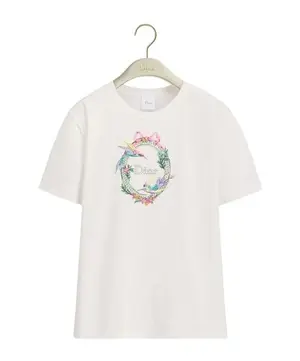 Dior Diorqixi Embroidered Fitted T-shirt - White