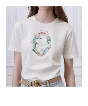 Dior Diorqixi Embroidered Fitted T-shirt
