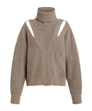 P.a.r.o.s.h Openwork High Neck Knitted Sweater - No