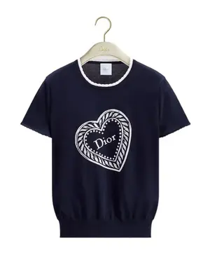 Dior Short-sleeved Sweater With Heart Motif