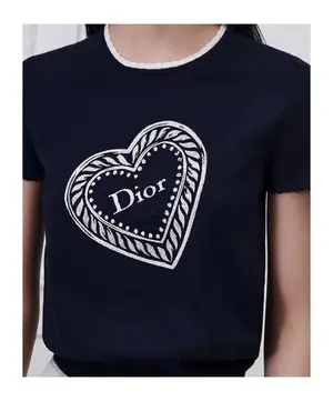 Dior Short-sleeved Sweater With Heart Motif