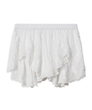 Isabel Marant Étoile Layale Embroidered Ruffle Shorts - White