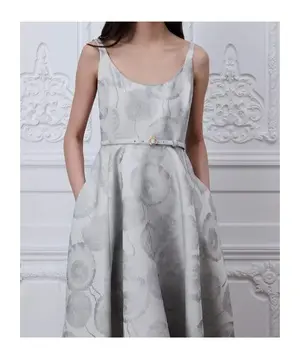 Dior Mid-length Belted Dress With Gold-finish Medallion Buckle