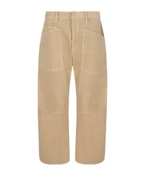 NILI LOTAN Casual Trousers With Belt Loops - Sand-colored