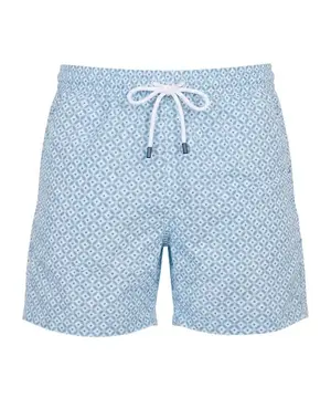 Fedeli Drawstring Swim Shorts With All-over Print - No