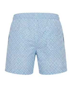 Fedeli Drawstring Swim Shorts With All-over Print - No