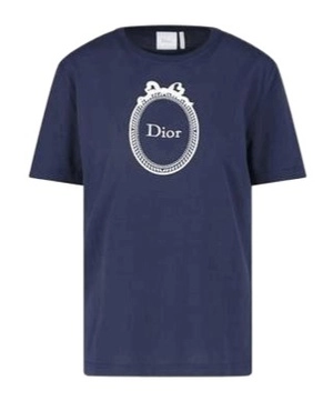Dior Médaillon Embroidered Fitted T-shirt - Blue
