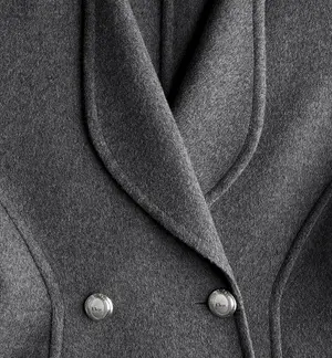 Dior Double Breasted Wool Coat With Medallion Buttons