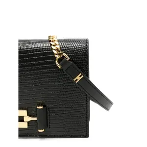 Elisabetta Franchi Embossed Chain-strap Shoulder Bag