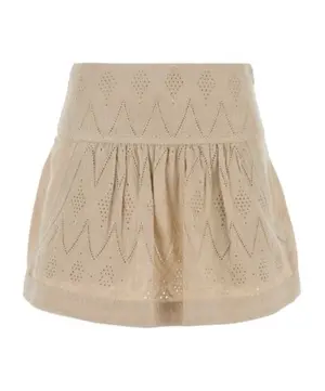 Isabel Marant Étoile Embroidered Skirt - Nude