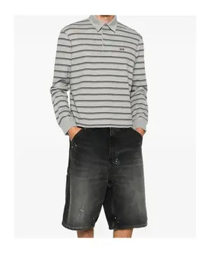 Vetements Horizontal Stripe Pattern Polo Collar