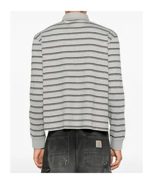 Vetements Horizontal Stripe Pattern Polo Collar