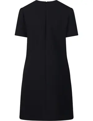Dior Short Sleeve Dress With Satin Bow