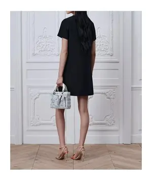 Dior Short Sleeve Dress With Satin Bow