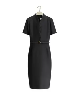 Dior Mid-length Belted Dress - Black