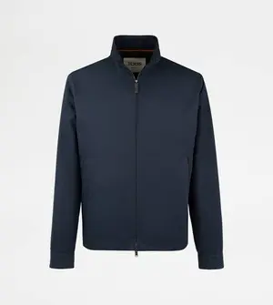 TOD'S Technical Cotton Jacket With Leather Accents