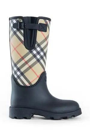 Burberry Rubber Marsh Stamp High Boots - Black