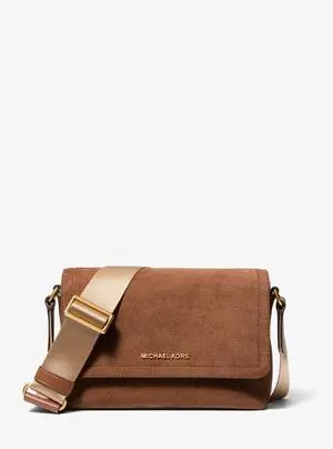 Michael Kors Hudson Mini Suede Messenger Bag - Brown