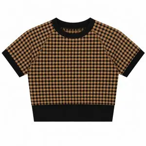 HEART AND SOUL Checked Activewear Crop Top