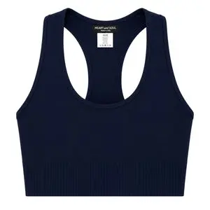 HEART AND SOUL Night One Block Activewear Crop Top - Blue