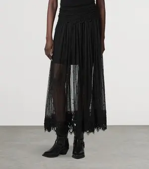 ALLSAINTS Mesh Trixie Maxi Skirt