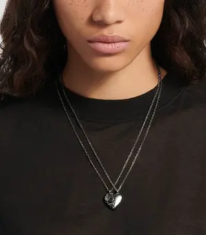 Balenciaga Engraved Midnight Friendship Necklace