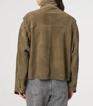 ALLSAINTS Suede Clay Bomber Jacket