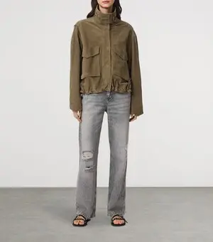 ALLSAINTS Suede Clay Bomber Jacket