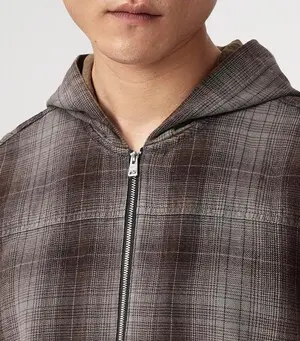 ALLSAINTS Santo Checked Zip-up Hoodie