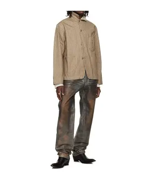 424 FAIRFAX Five-pocket Leather Trousers