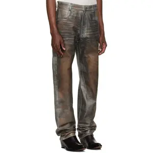 424 FAIRFAX Five-pocket Leather Trousers