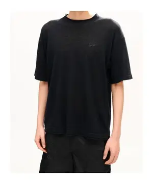 Kenzo Signature' Embroidered Light T-shirt In Linen Cotton - Black