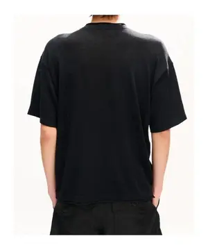 Kenzo Signature' Embroidered Light T-shirt In Linen Cotton - Black