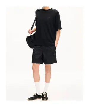 Kenzo Signature' Embroidered Light T-shirt In Linen Cotton - Black
