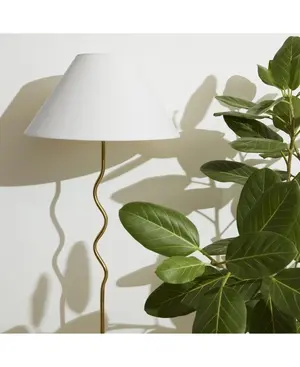 BRIGHTECH Squiggle 22" Led Contemporary Modern Floor Lamp With Empire Shade
