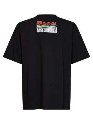 Balenciaga Black Bumper Stickers Medium Fit T-shirt