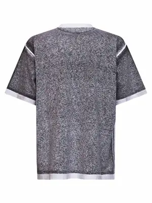 Balenciaga Black Heathered-effect Jersey Regular Fit T-shirt