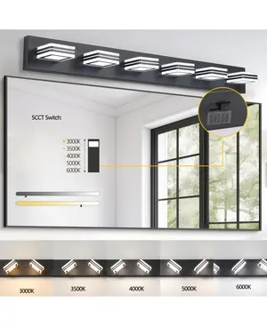 STREAMDALE FURNITURE 6-light Led Vanity Light Sleek