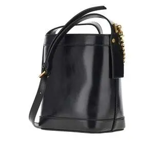 Versace Medusa Patch Leather Bucket Bag