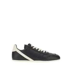 Rick Owens Leather 'minimal' Sneakers - Black