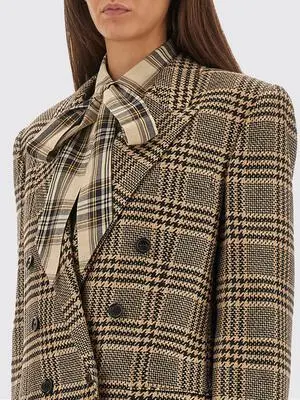Saint Laurent Double-breasted Plaid Blazer