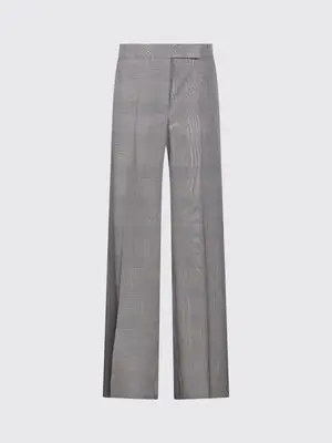 Max Mara Wide Leg Plaid Tailored Trousers - Gray