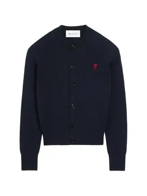 AMI Paris De Coeur Wool Cardigan - Multicolor