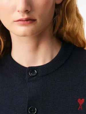 AMI Paris De Coeur Wool Cardigan