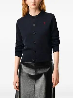 AMI Paris De Coeur Wool Cardigan