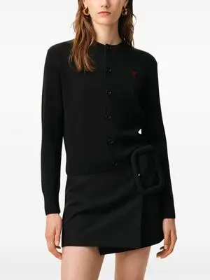 AMI Paris De Coeur Wool Cardigan