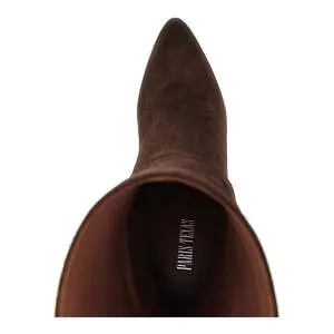 Paris Texas Elsa Suede Leather Pointed Toe Cone Heel Ankle Boots